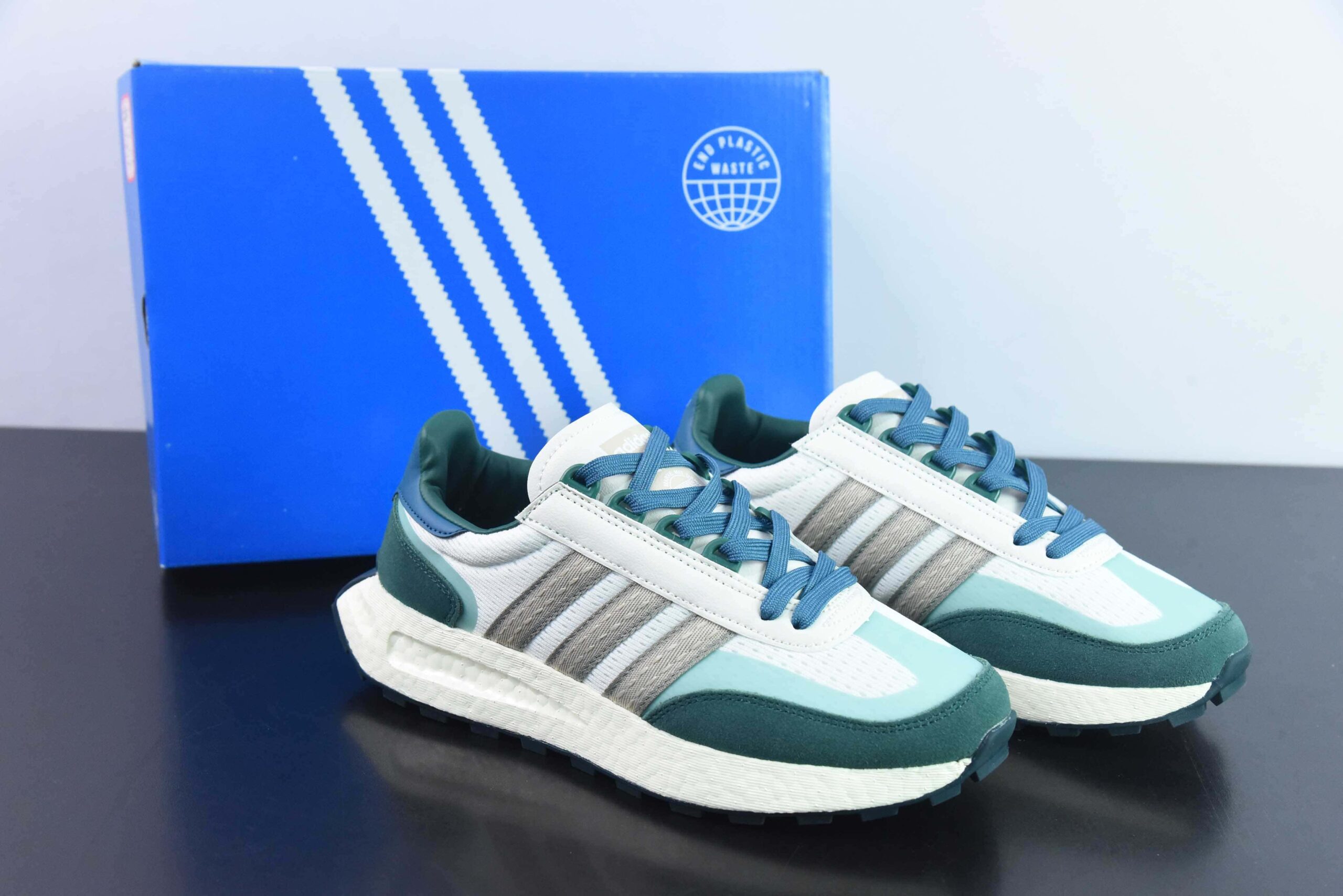 Adidas Originals Retropy Boost E5系列复古赛车原型一代系列爆米花缓震休闲运动慢跑鞋 货号：IF0421 名媛网